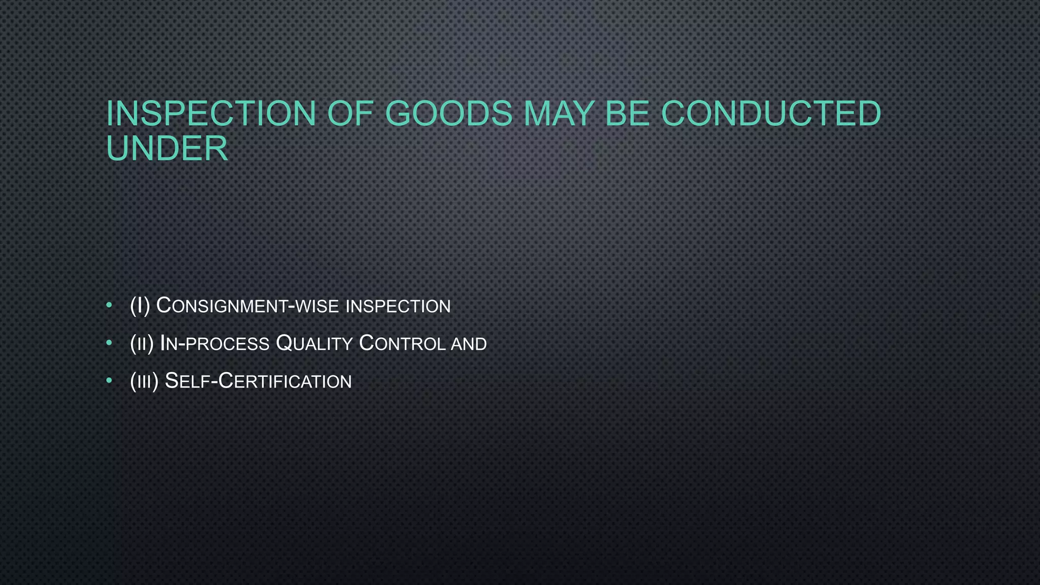 Quality control & pre shipment inspection | PPTX