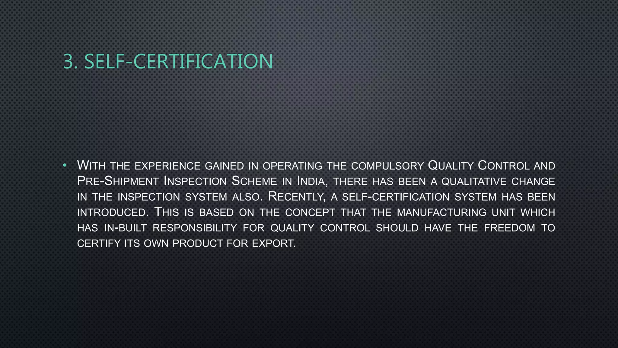 Quality control & pre shipment inspection | PPTX