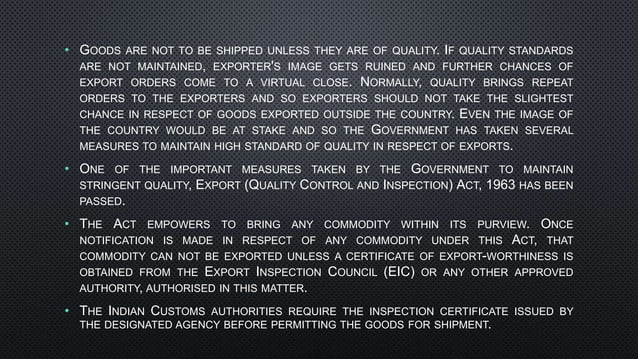 Quality control & pre shipment inspection | PPTX