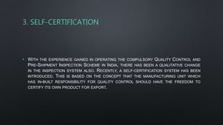 Quality control & pre shipment inspection | PPTX