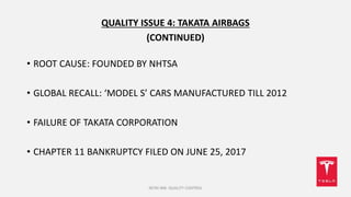 Tesla: Quality Issues | PPTX | Automotive Industry | Industries