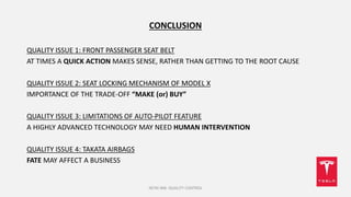 Tesla: Quality Issues | PPTX | Automotive Industry | Industries