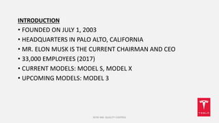 Tesla: Quality Issues | PPTX | Automotive Industry | Industries