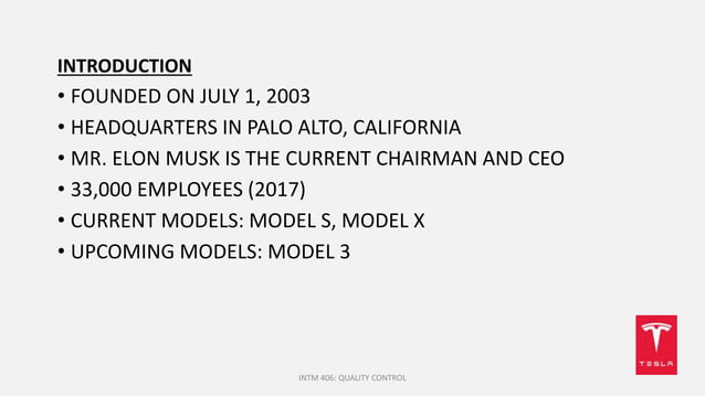 Tesla: Quality Issues | PPTX | Automotive Industry | Industries