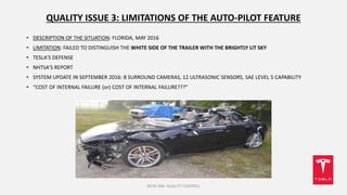 Tesla: Quality Issues | PPTX | Automotive Industry | Industries