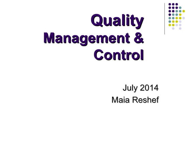 Quality Control Proposal | PPT | Web Development | Internet