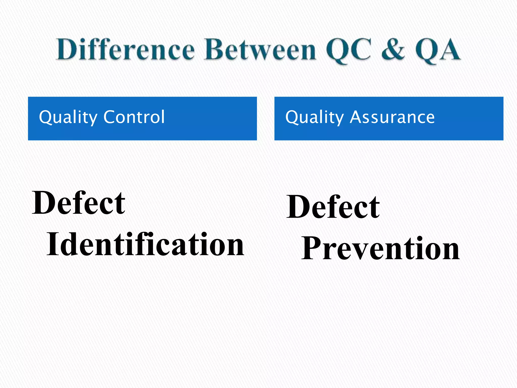 Quality control vs Quality assurance | PPTX