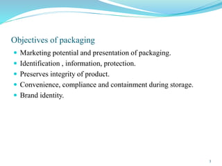 quality control test for containers, closures and secondary packing ...