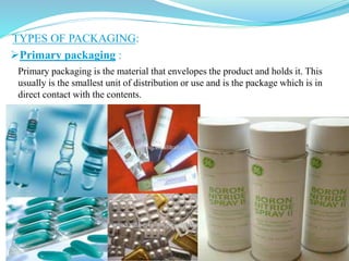 quality control test for containers, closures and secondary packing ...