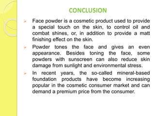 Quality control test for face powder ppt | PPTX