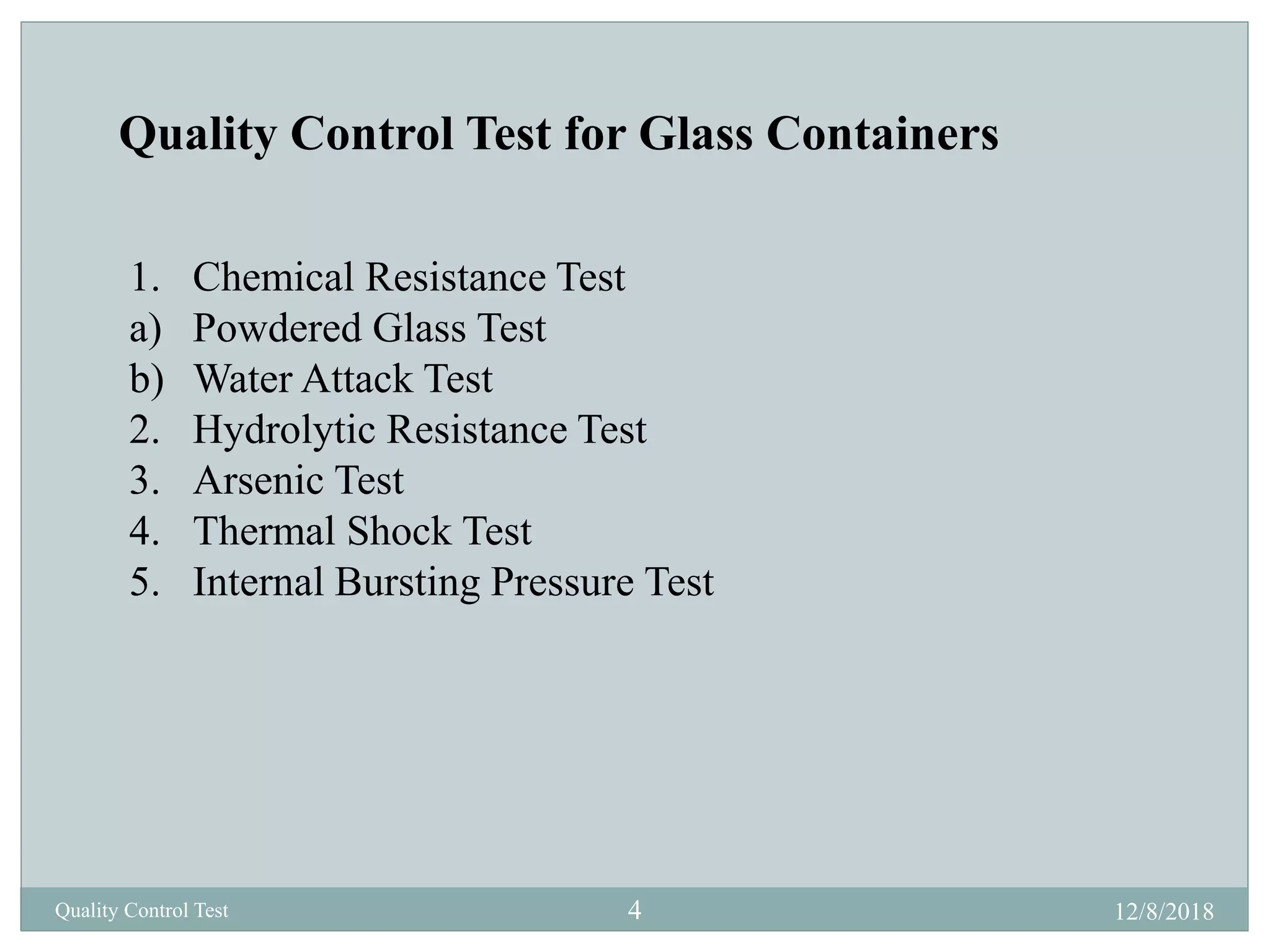 Quality control test for packaging material ,qc test for glass,metal ...