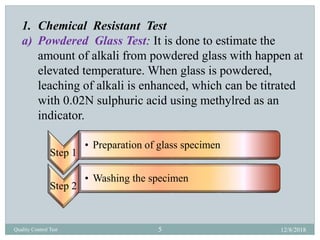 Quality control test for packaging material ,qc test for glass,metal ...