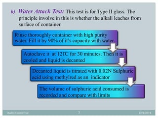 Quality control test for packaging material ,qc test for glass,metal ...
