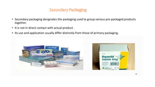 Quality control test for secondary packaging ,closure, containers. | PPTX