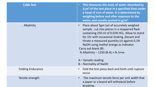 Quality control test for secondary packaging ,closure, containers. | PPTX