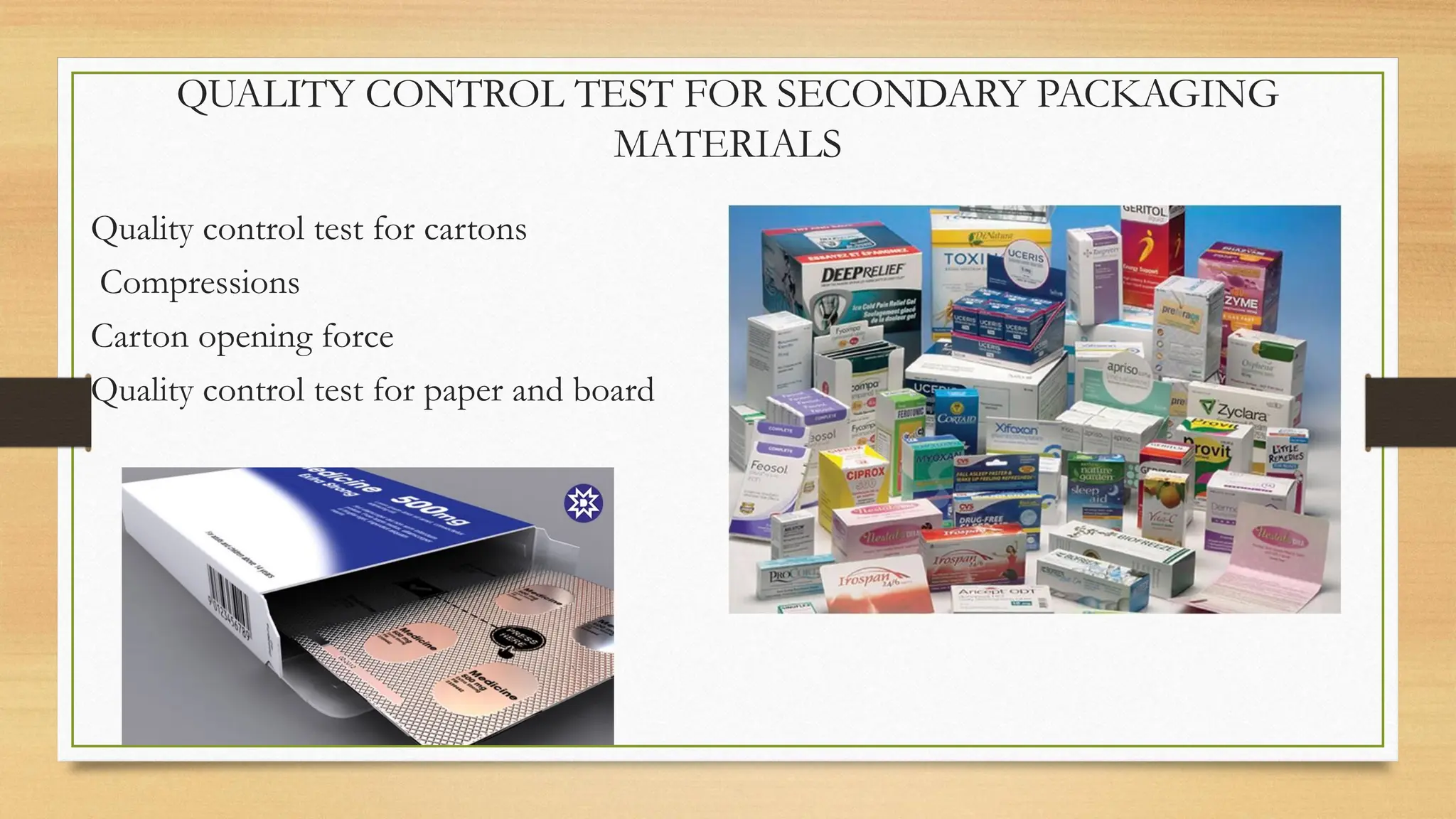 Quality control test for secondary packaging material.pdf