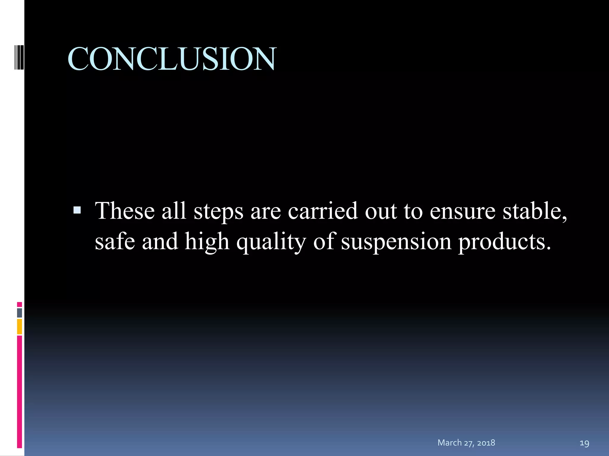 Quality Control Test For Suspensions | PPTX