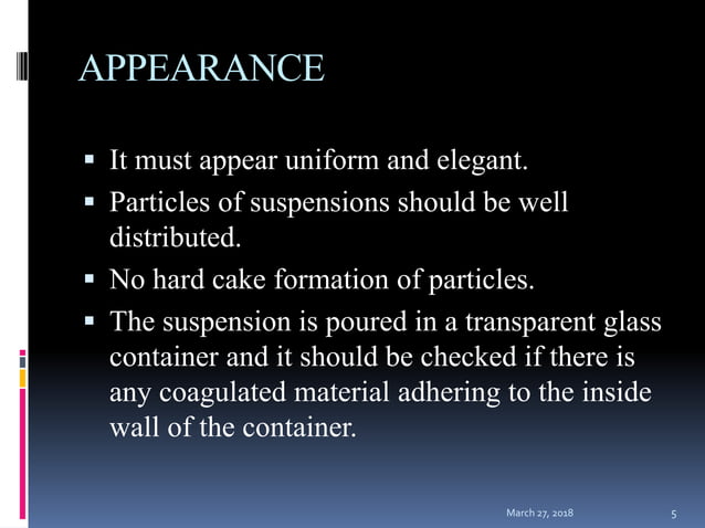 Quality Control Test For Suspensions | PPTX | Chemistry | Science
