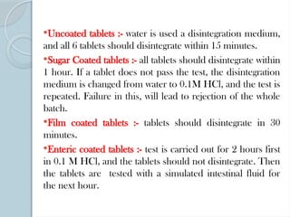 Quality control test for tablet 1.quality control test for tablet | PPTX