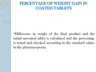 Quality control test for tablet 1.quality control test for tablet | PPTX