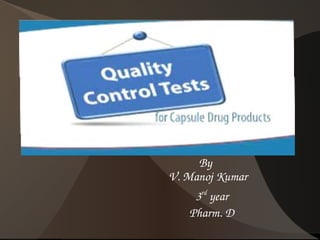 Soft capsules and Quality control tests | PDF