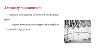 Quality control tests for liquid dosage forms | PPTX