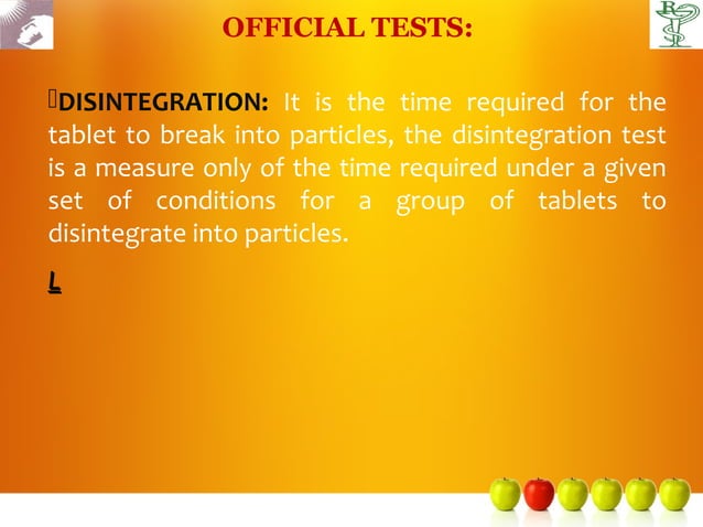 Quality control tests for tablets | PPT