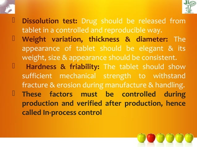 Quality control tests for tablets | PPT