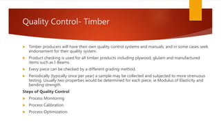 Quality Control- Timber & Structural Steel | PPTX