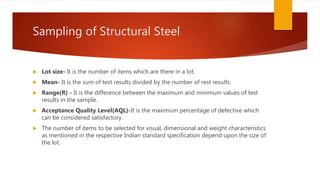 Quality Control- Timber & Structural Steel | PPTX