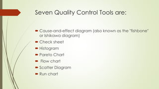 Quality control tools | PPTX