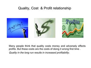 Quality, cost & profit relationship | PPT