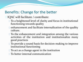 Quality culture through iqac in hei | PPTX