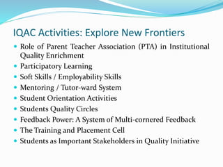 Quality culture through iqac in hei | PPTX