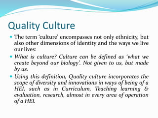 Quality culture through iqac in hei | PPTX