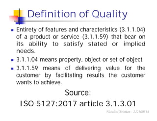 Most Recent Development of Definition of Quality | PDF