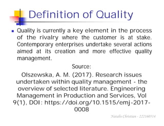 Most Recent Development of Definition of Quality | PDF
