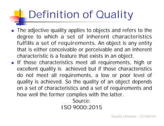 Most Recent Development of Definition of Quality | PPT