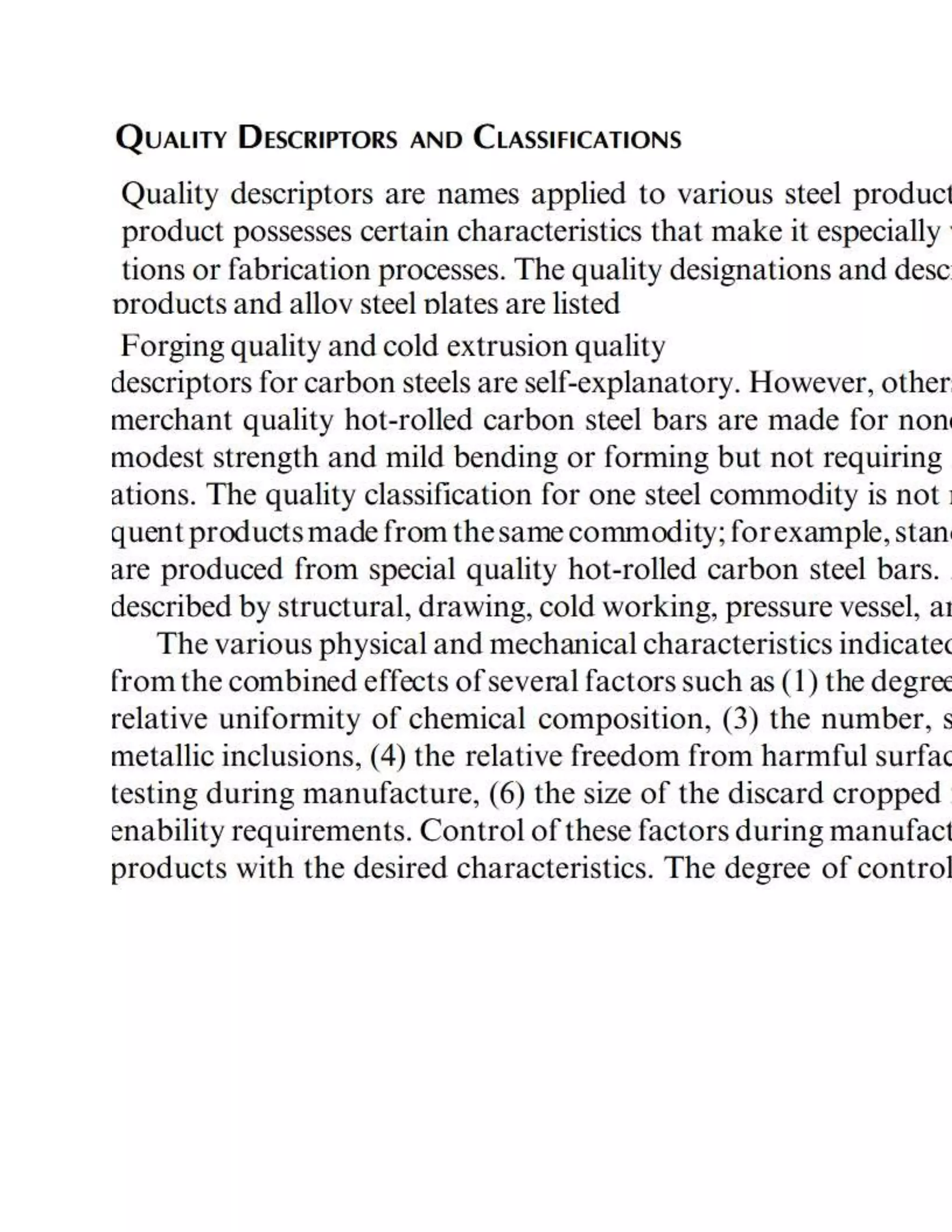 QUALITY DESCRIPTORS AND CLASSIFICATION OF STEEL.docx