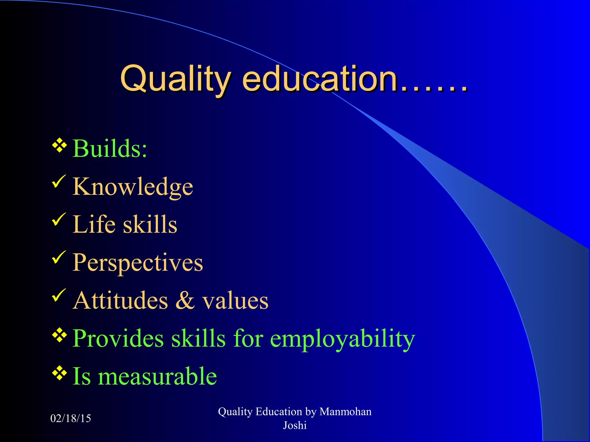Quality education | PPT