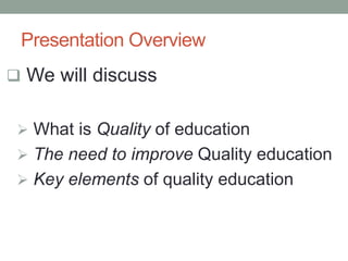 Quality education | PPTX