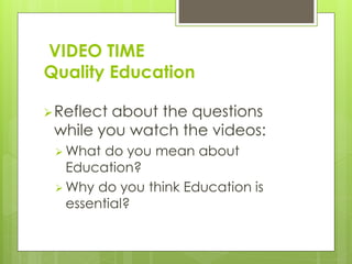 Quality education presentation | PDF