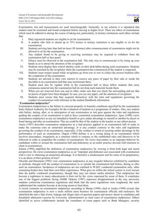 Quality education, the best pro active measure to examination ...