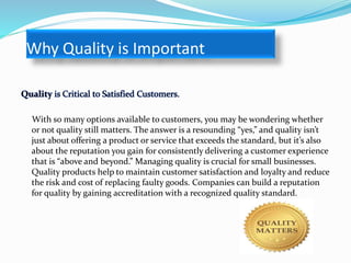 Why Quality is so Important ?? | PPTX