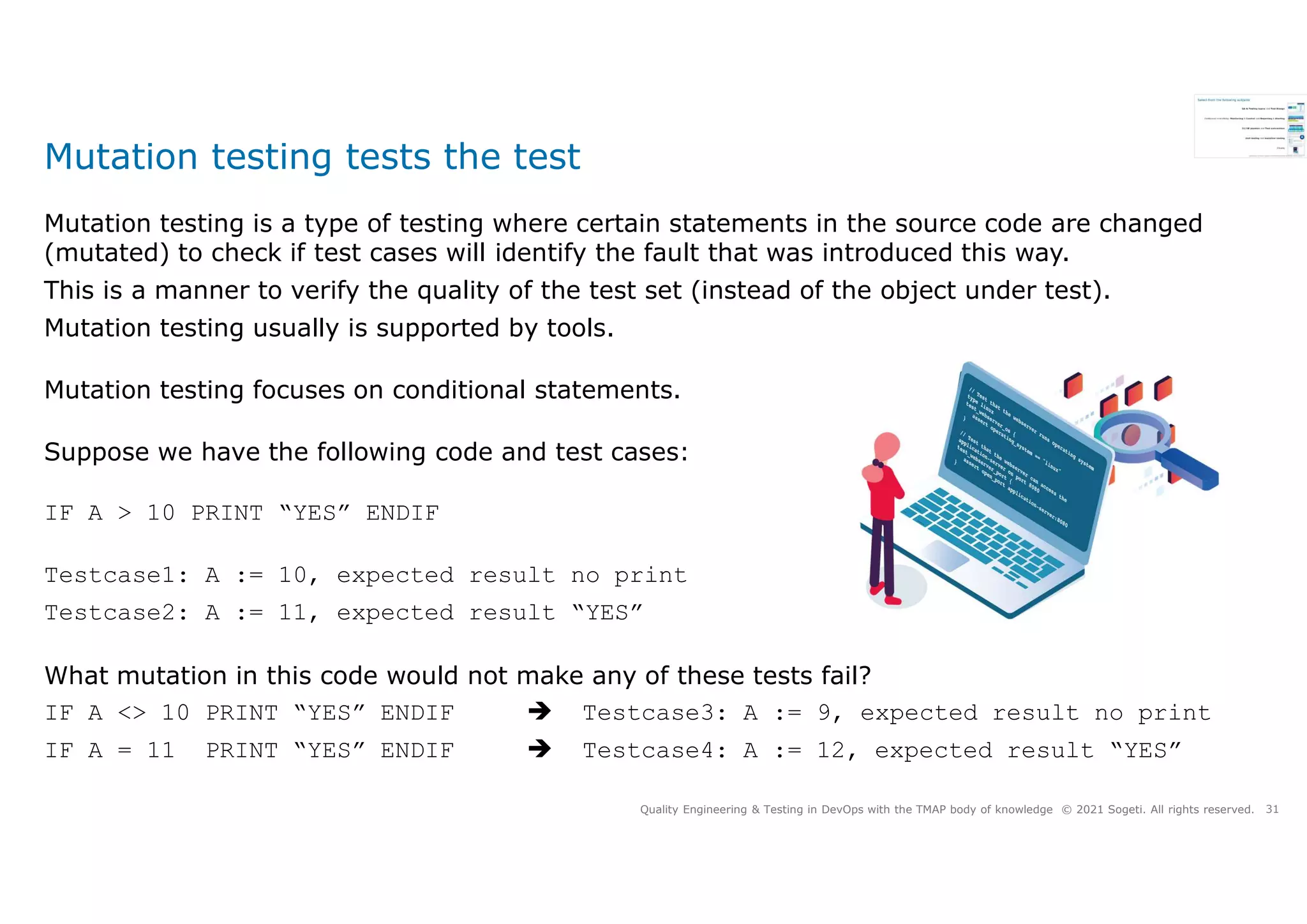 Quality engineering & testing in DevOps IT delivery with TMAP | PPT