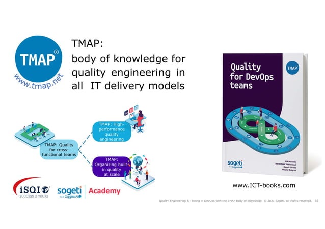 Quality engineering & testing in DevOps IT delivery with TMAP | PPT