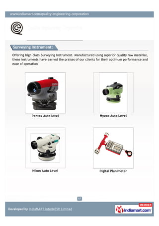 Quality Engineering Corporation, Roorkee, Drawing and Survey ...