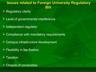 Quality Enhancement in Higher Education Role of and Foreign ...