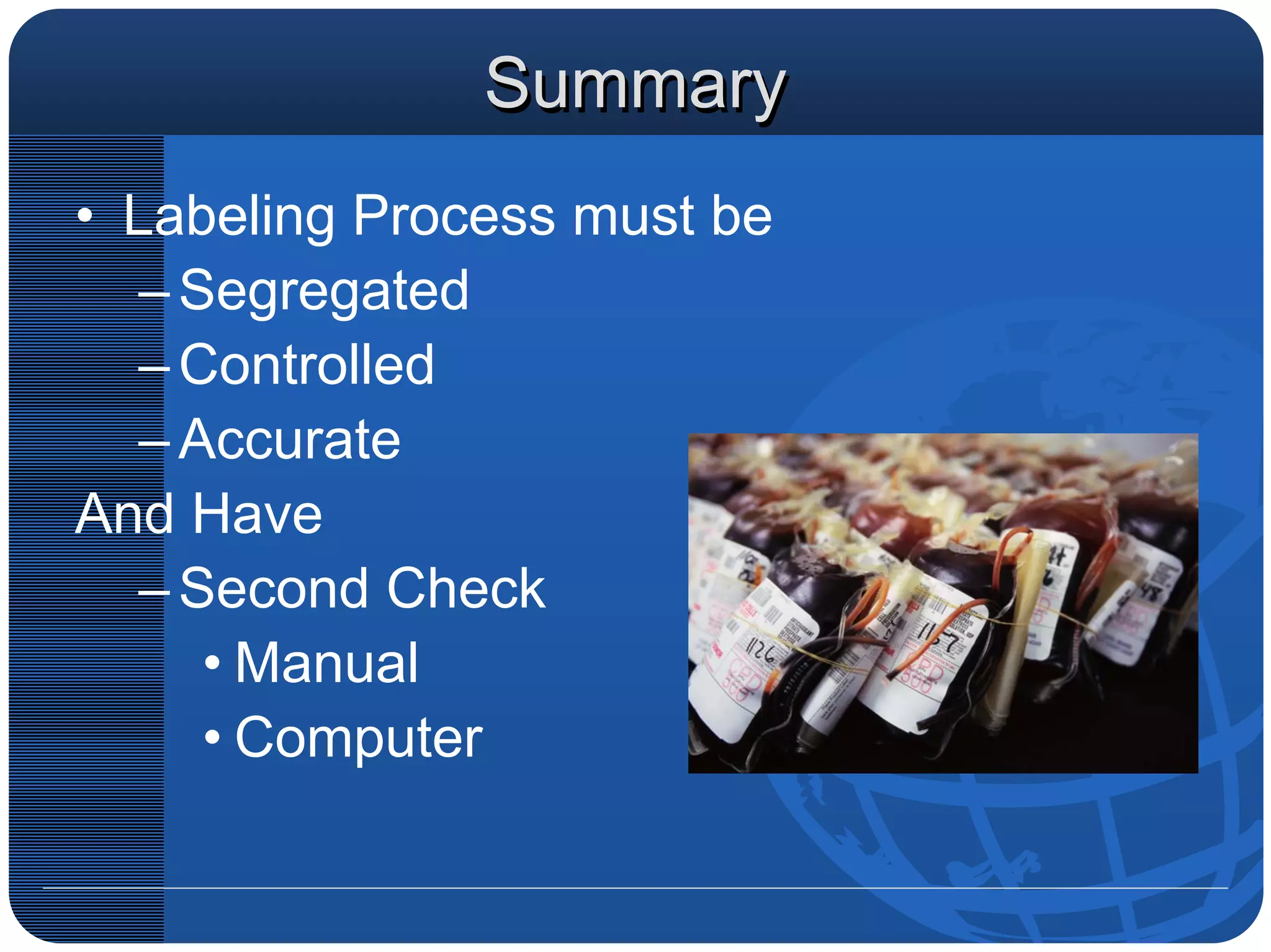 Regulatory Requirements for Labeling Neonatal Blood Components | PDF ...