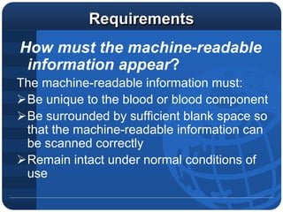Regulatory Requirements for Labeling Neonatal Blood Components | PDF